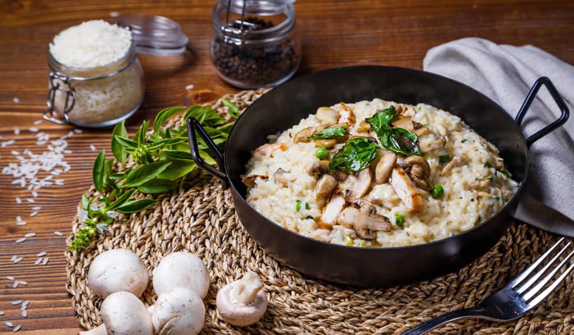 Rizotas su pievagrybiais | Greiti Receptai